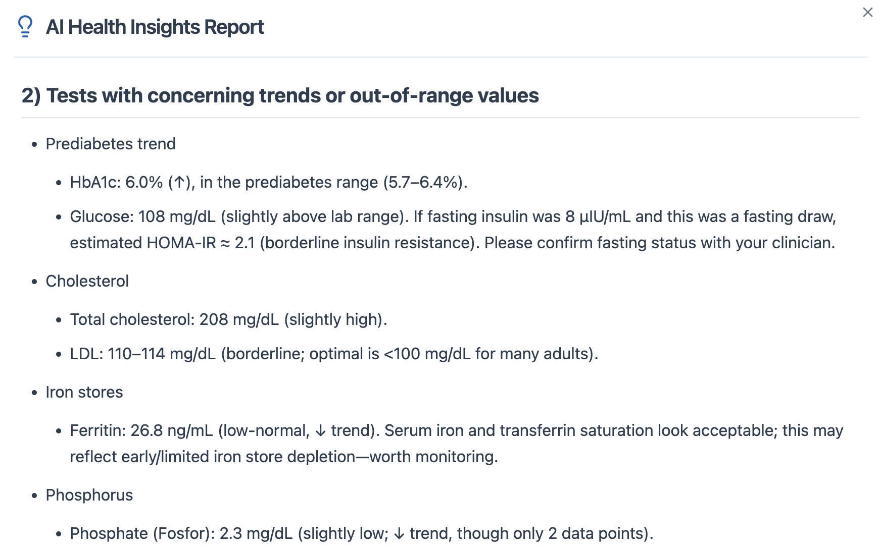 Blood Test Results Tracker, Chart & Analysis - BloodTestTracker.ai